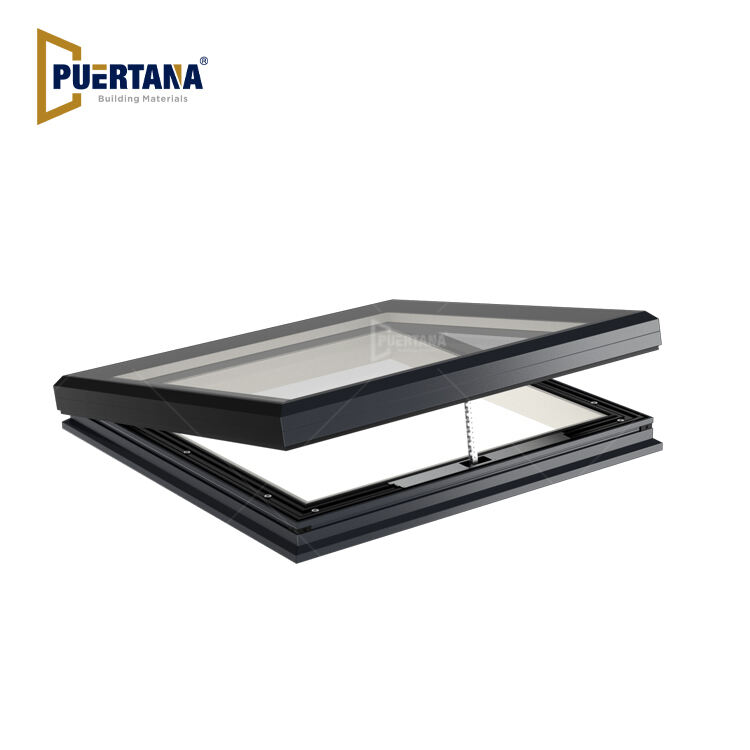 Electric Aluminum Flat Roof Skylight Rooflight Windows | Aluminum ... Electric Aluminum Flat Roof Skylight Rooflight Windows | Aluminum ...
